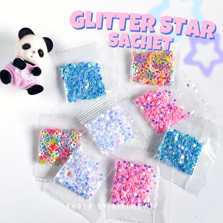 Jual Bibimcat - Glitter Sachet Bentuk Bintang 1 GRAM / Powder Resin DIY ...