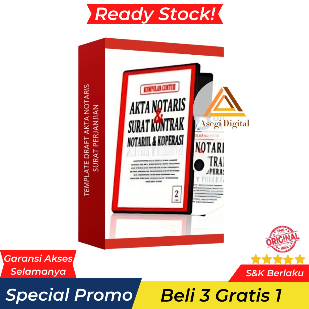 Jual Template Draft Akta Notaris & Surat Perjanjian (Kontrak Notaris ...