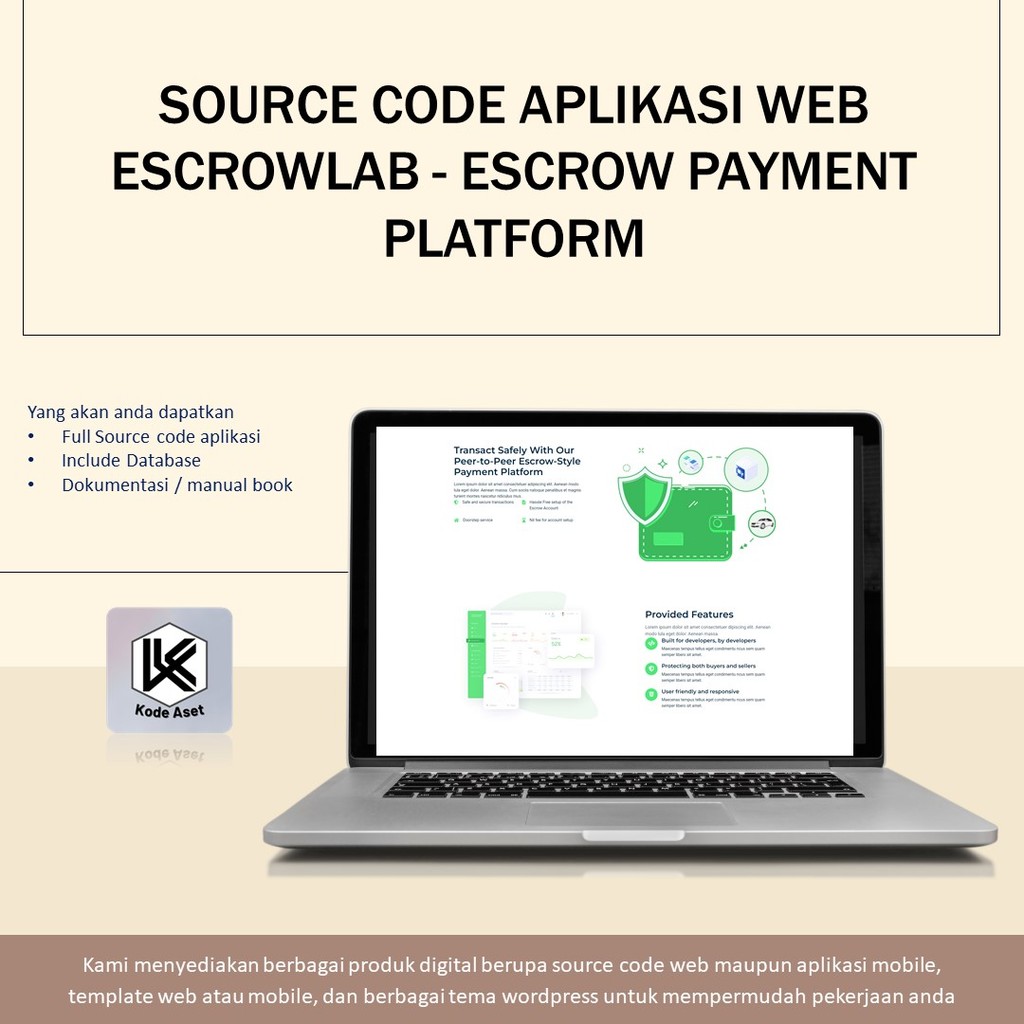 Jual SOURCE CODE APLIKASI WEB ESCROWLAB - ESCROW PAYMENT PLATFORM | Shopee Indonesia