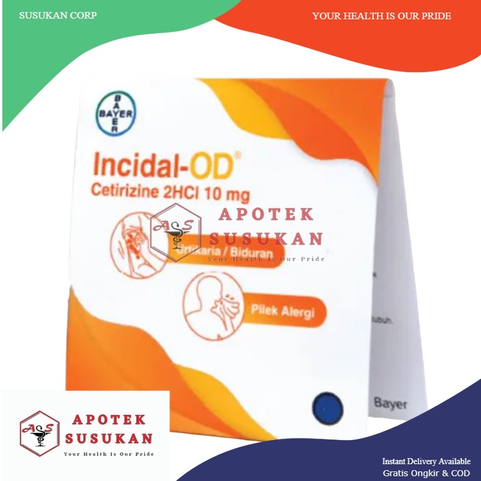 Jual Incidal-OD 4 Kapsul obat gatal alergi ampuh | Shopee Indonesia