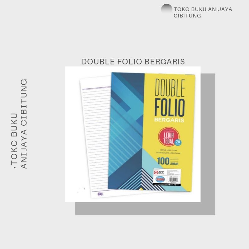 Jual DOUBLE FOLIO BERGARIS ISI 100 LEMBAR MERK SIDU / KERTAS FOLIO ...