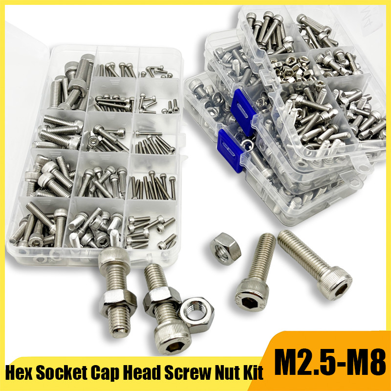 Jual Hex Socket Head Cap Screw Nut DIN912 M2 M2.5 M3 M4 M5 M6 M8 A2-70 304 Stainless Steel ...