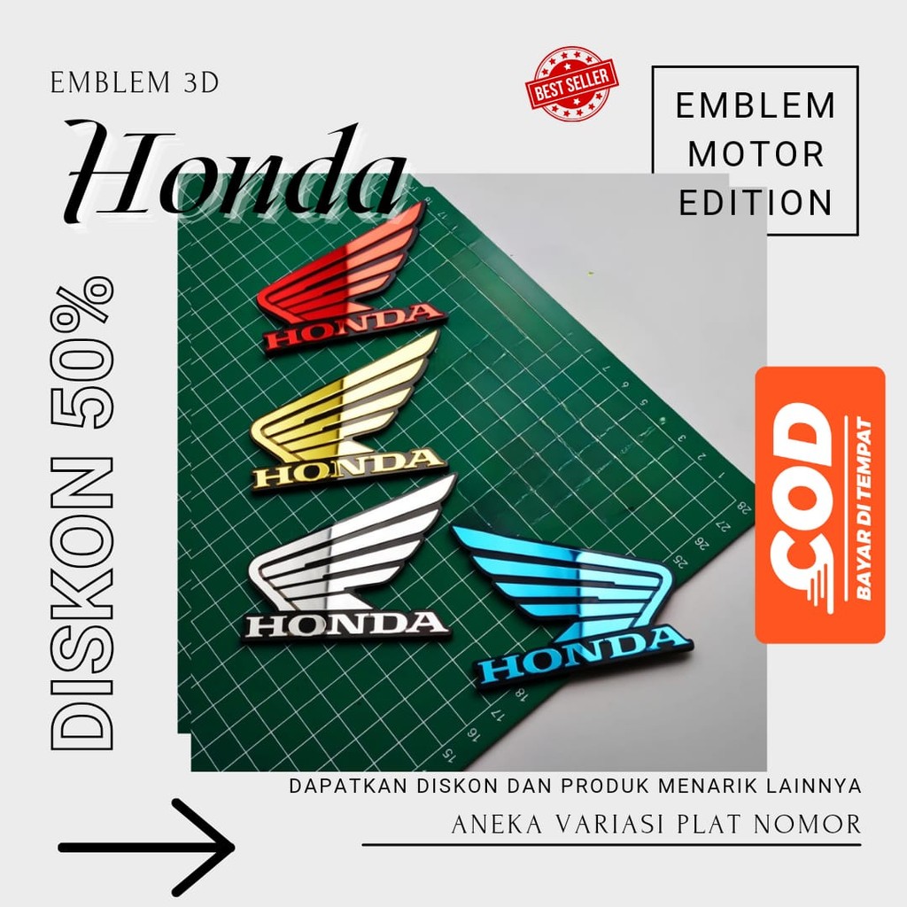 Jual KHSUSUS EMBLEM HONDA SAYAP TIMBUL 3D LOGO HONDA SAYAP MOTOR HONDA ...