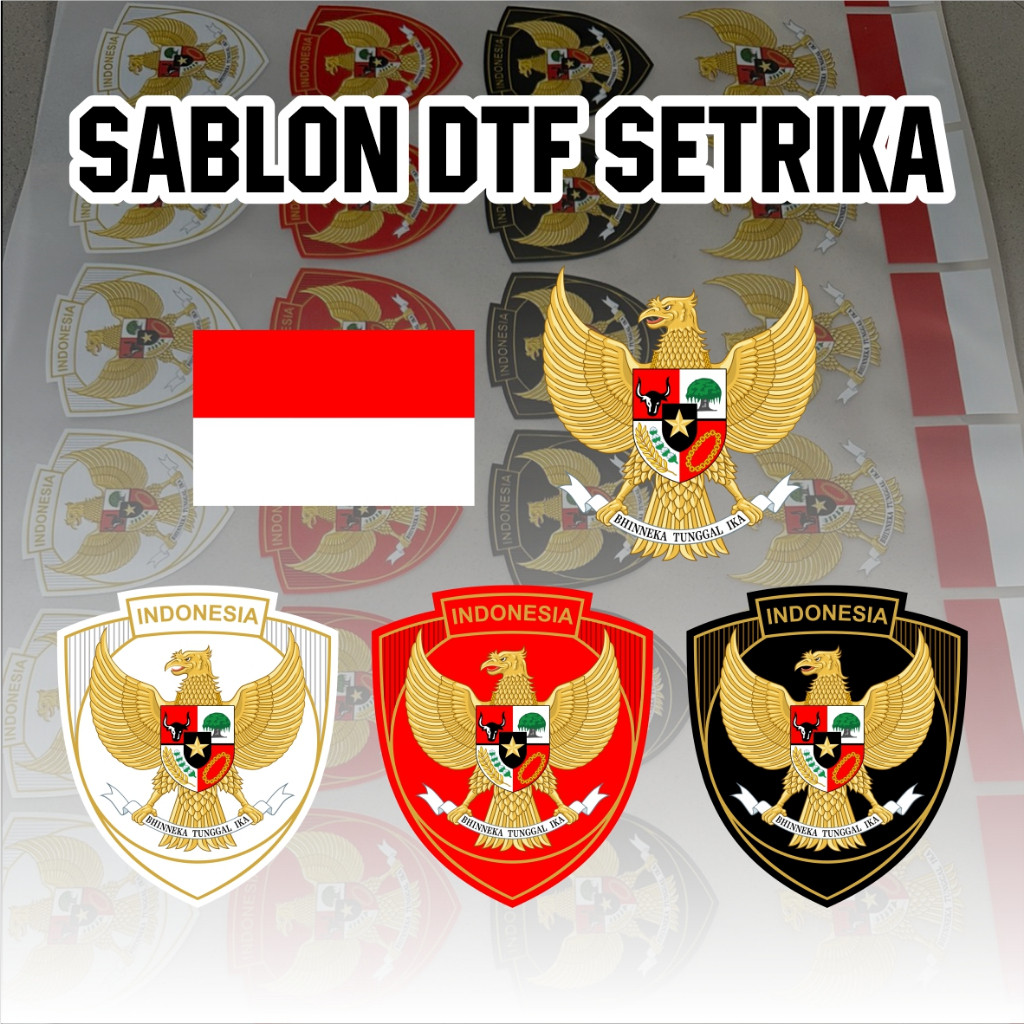 Jual Sablon Setrika Logo Garuda Pancasila Bendera Merah Putih Logo ...