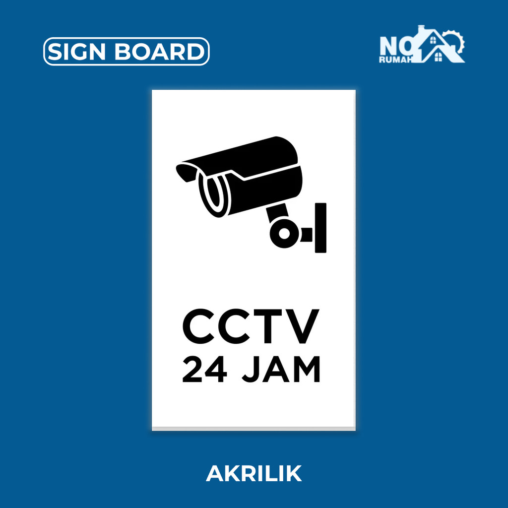 Jual Sign CCTV 24 Jam Papan Peringatan Acrylic Signage Akrilik Area ...
