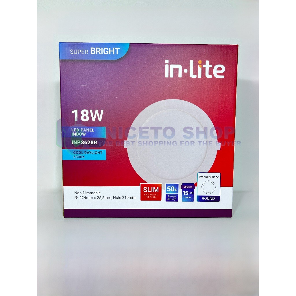 Jual InLite Lampu Panel LED plafon Downlight 3W 6W 9W 12W 18W Panel ...