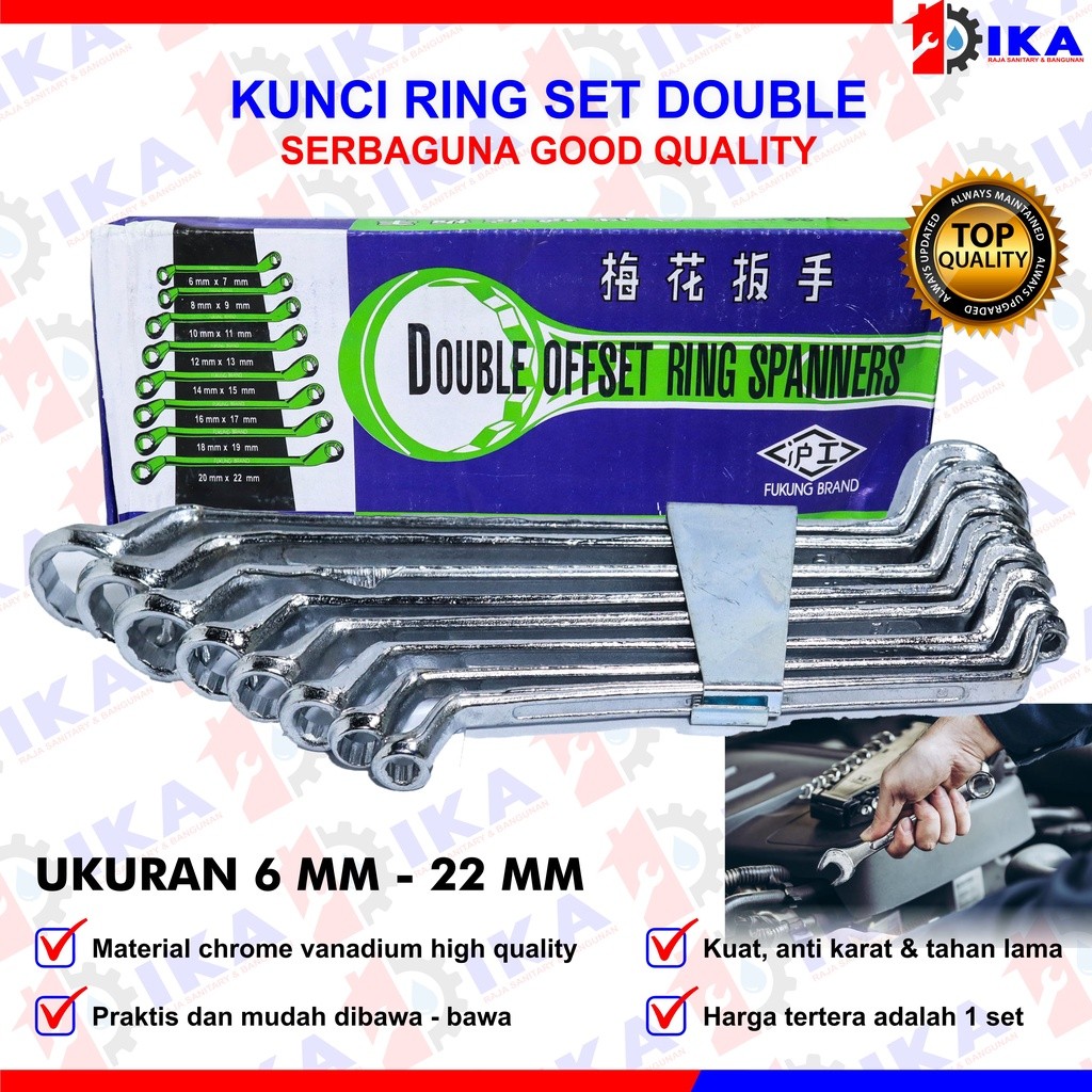 Jual FUKUNG KUNCI RING SET 8 PCS 6 - 22 MM | Shopee Indonesia