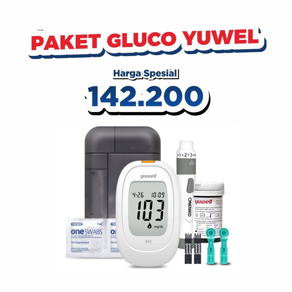 Jual PAKET GLUCO YUWELL - Alat Cek Gula Darah Gluco Test Gluco Meter ...