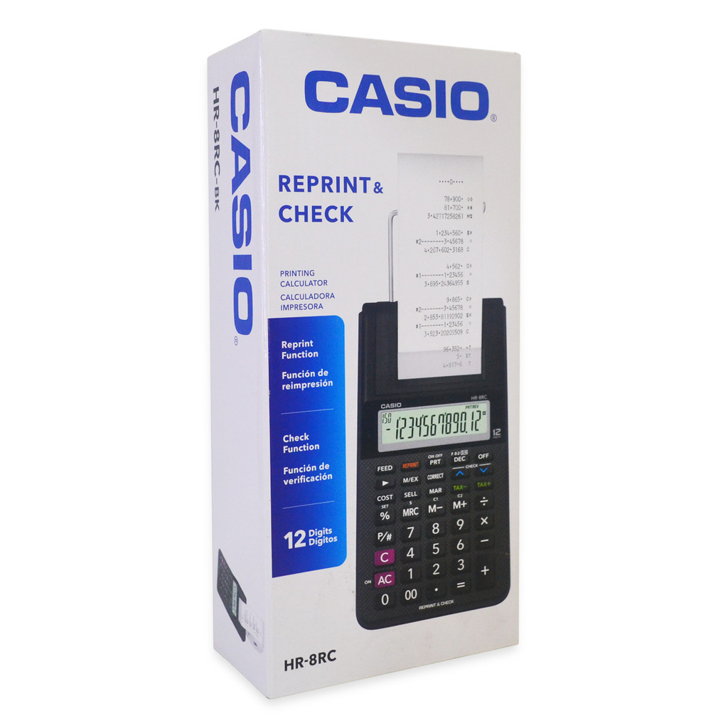 Jual Printing Calculator Casio Kalkulator Print HR-8RC, HR-100RC, HR ...