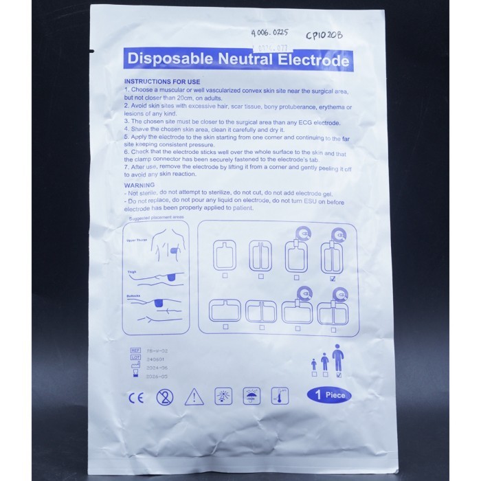 Jual Medke CP1020B Disposable Grounding Pad Patient Plate With Cable ...