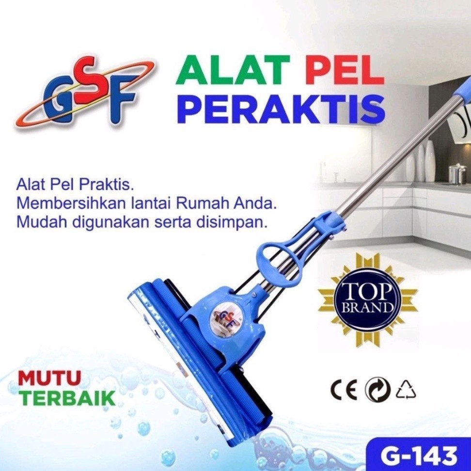 Jual Alat Tongkat Pel Lantai Sodok Busa Mop GSF G-143 Alat Sodok Pel ...