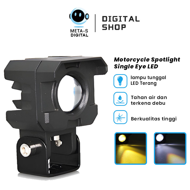 Jual Motorcycle Spotlight Single Eye Spotlight LED Yellow White Light ...