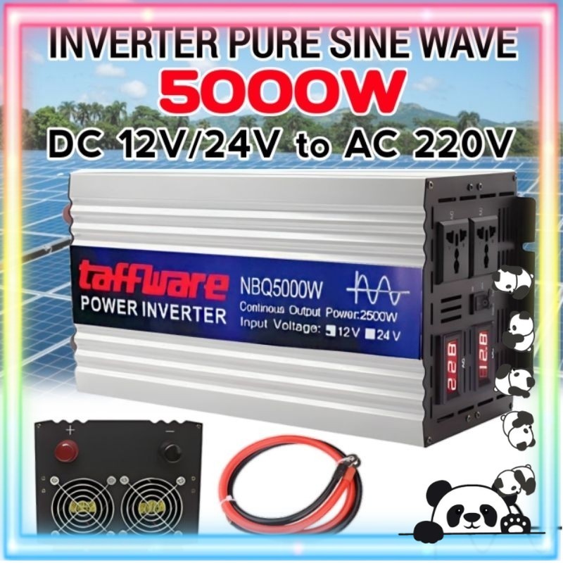 Jual Power Inverter DC ke AC 5000W Pure Sine Wave DC 12V/24V AC 220V 6000 Watt Shunyima ...