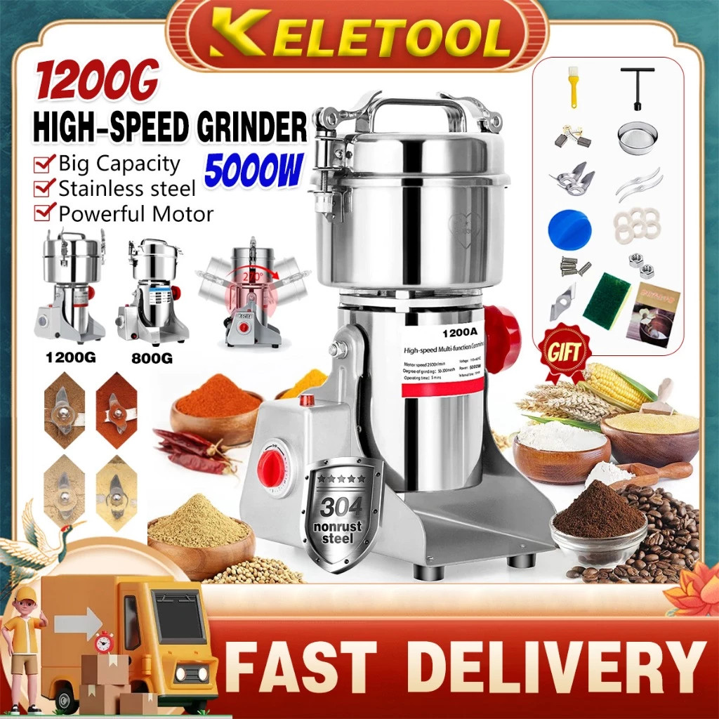 Jual 1200G 34000RPM Mesin Giling Tepung Serbaguna Miller Mesin Penepung ...