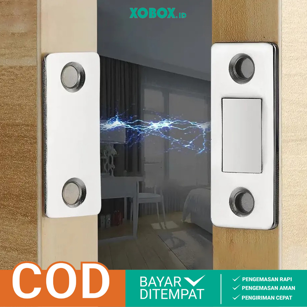 Jual 1Set Magnet Penahan Pintu Lemari Magnetic Door Closer Kunci ...