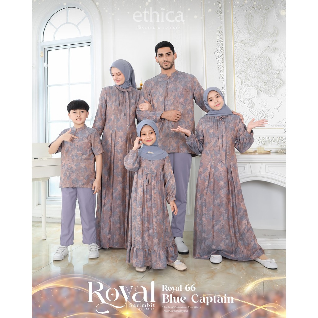 Jual ETHICA Baju Muslim Sarimbit Seragam Lebaran Keluarga ROYAL 66 Blue ...