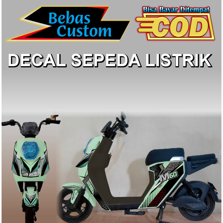Jual M60 DECAL CUSTOM STIKER sepeda dan motor listrik uwinfly goda ...