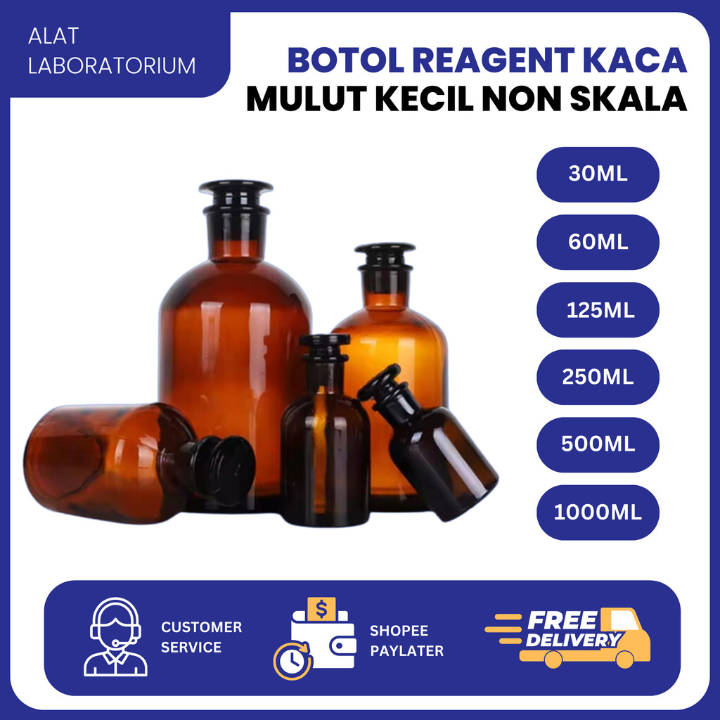 Jual BOTOL REAGEN KACA AMBER NARROW MOUTH UNTUK PENGGUNAAN LABORATORIUM - Chemicalduo | Shopee ...