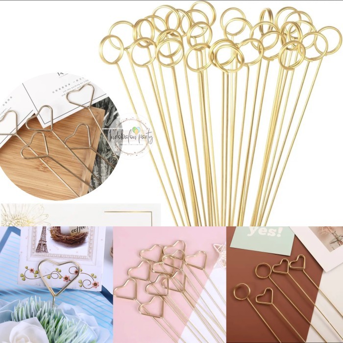 Jual stick Kartu Ucapan Metal Besi / stik Klip Kartu Ucapan bouqet ...