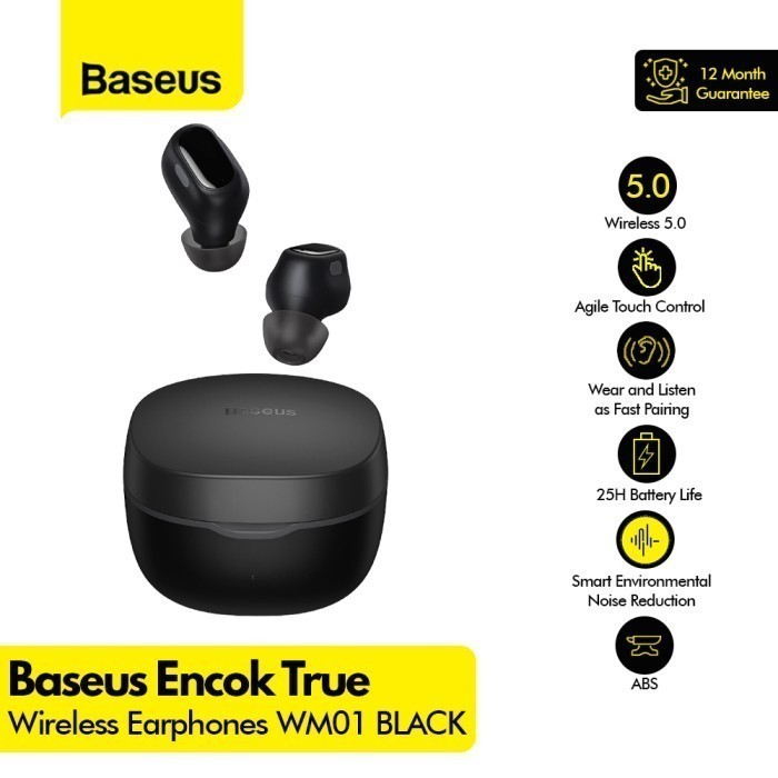 Jual Baseus WM01 Encok Bowie WM-01 TWS True Wireless Earbuds Bluetooth ...
