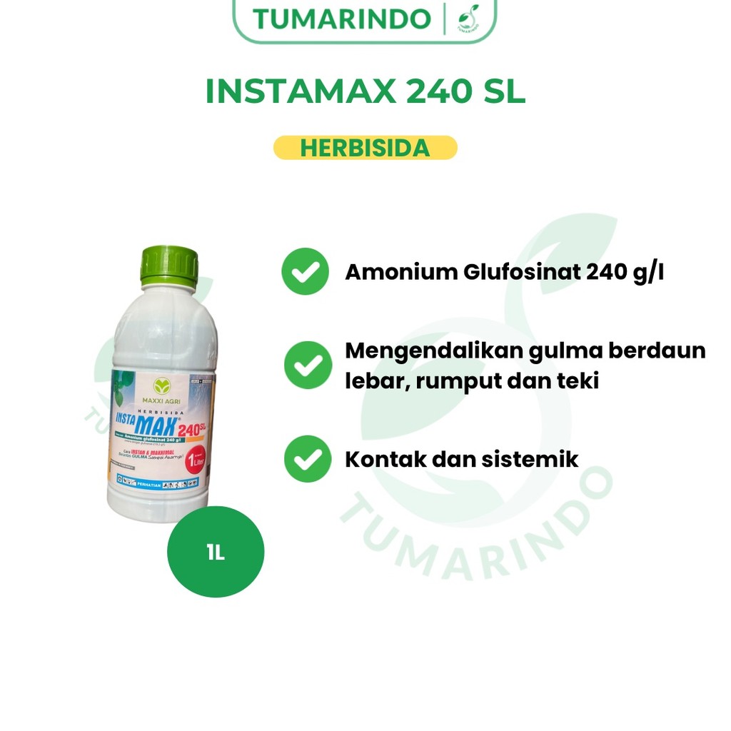 Jual Instamax 240 Sl 1 Liter herbisida Amonium Glufosinat Kontak ...