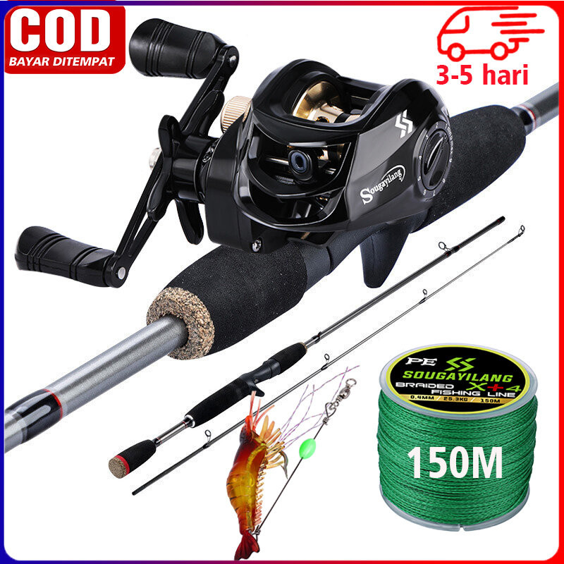 Jual Sougayilang pancing 1set lengkap kuat Set Tongkat & Gulungan Pancing 2 Bagian Casting Rod ...