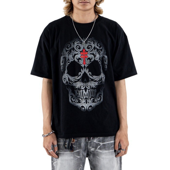 Jual DENIMITUP trilogo skull warrior black tee - Baju Kaos | Shopee ...