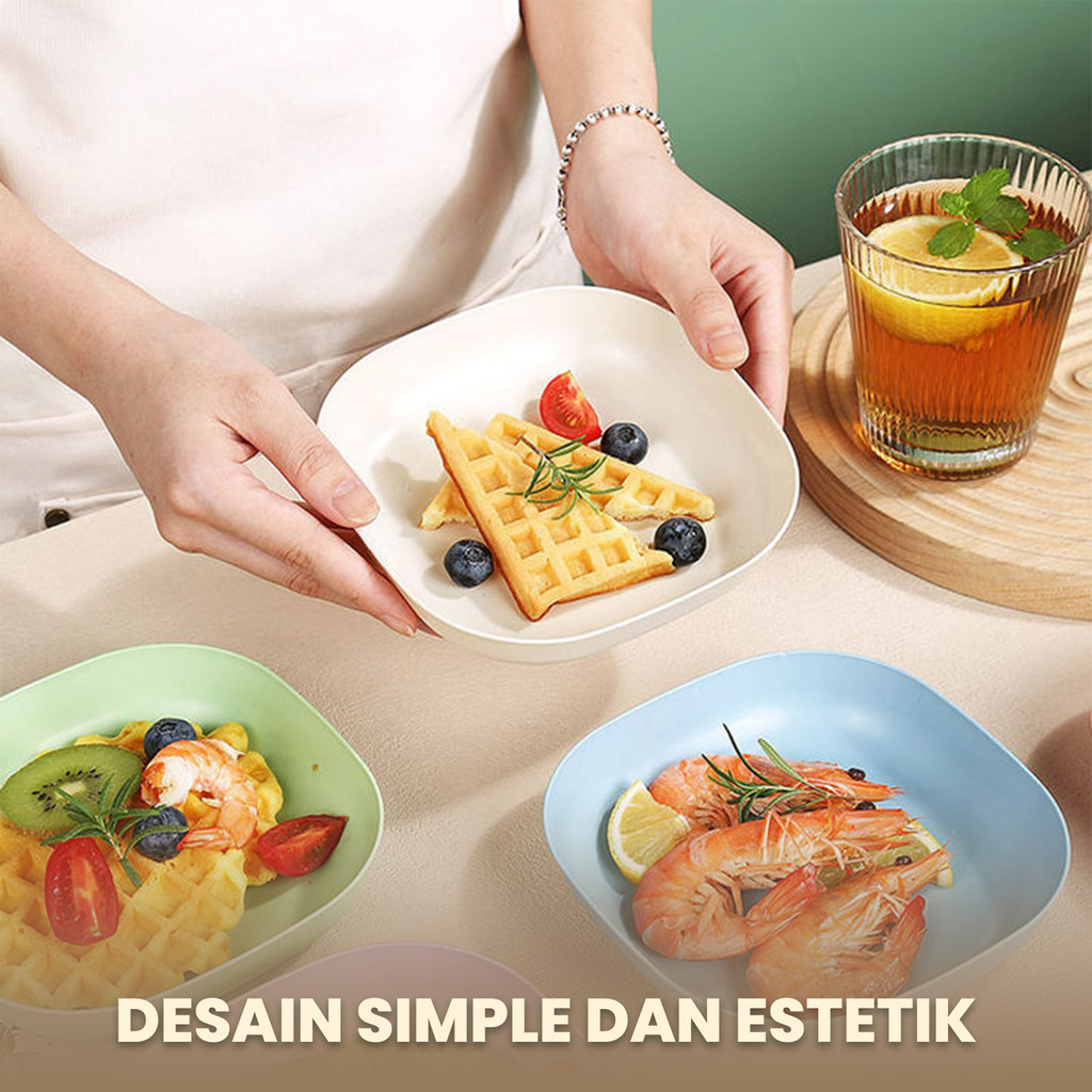Jual LAZY BEAR Piring Makan Plastik/Piring Buah Pastel Estetik L10 ...