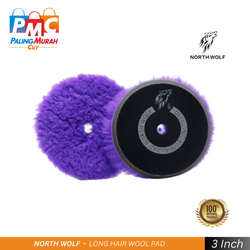 Jual NORTHWOLF Japanese Wool Pad 3 inch Purple Long Hair / North wolf ...