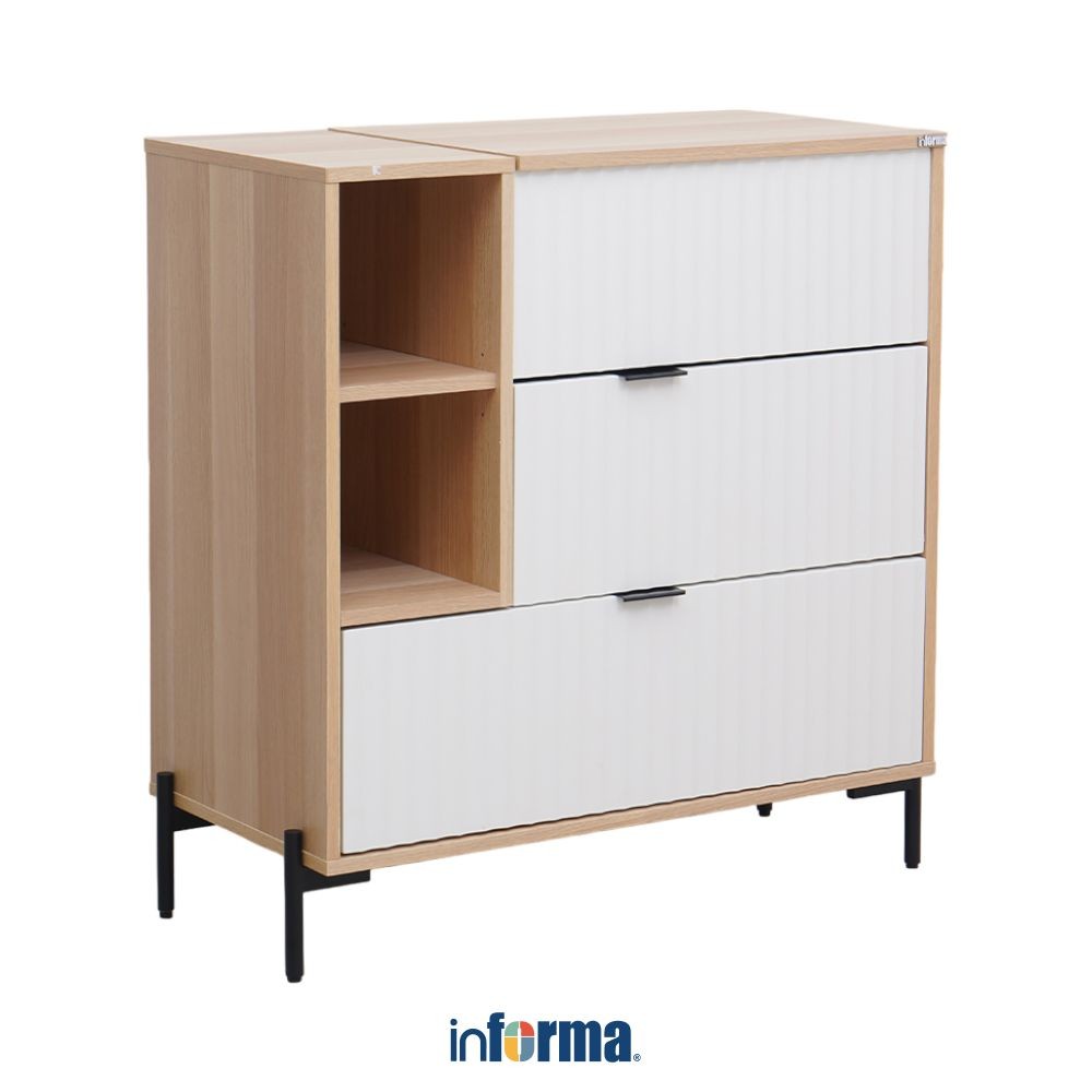 Jual Informa Prim Laci Penyimpanan 3 Tingkat Dengan Kaca - Cokelat Oak ...