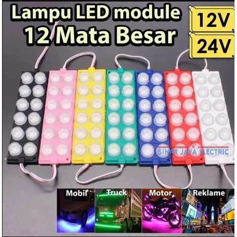 Jual LAMPU LED 12 MATA TIMBUL JUMBO BAK TRUK KOLONG 12 VOLT 24 VOLT 24V 12V | Shopee Indonesia