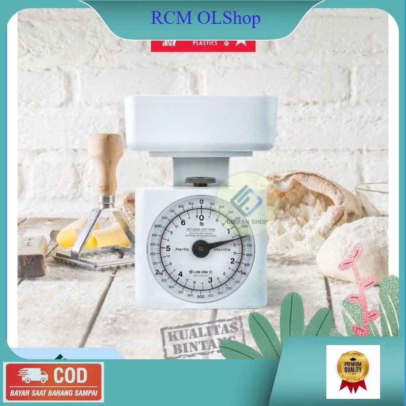 Jual Timbangan Kue Manual Royal Scale Kitchen Scale Lion Star 2kg 3kg 5kg Awet dan Praktis ...
