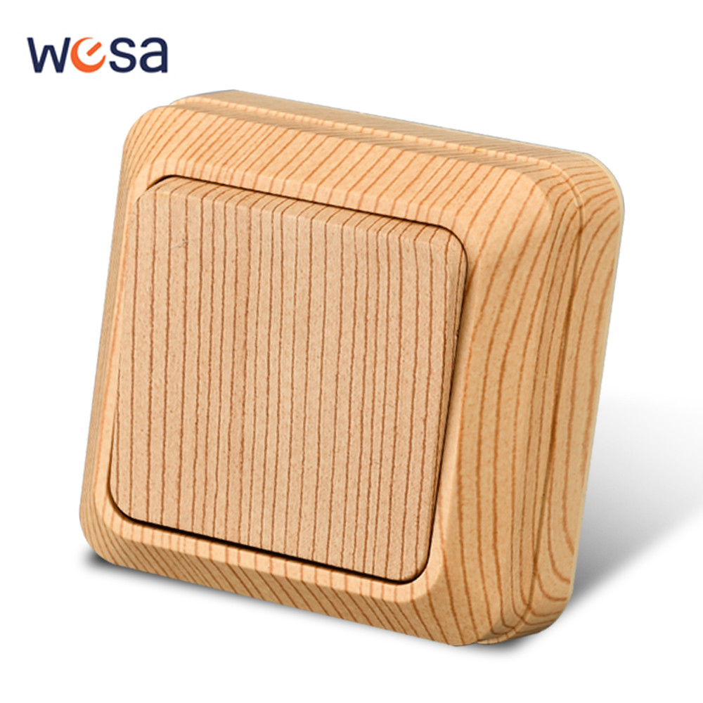Jual WESA Wood Wall Mount Switch Classic Flame Retardant Plastic Panel ...