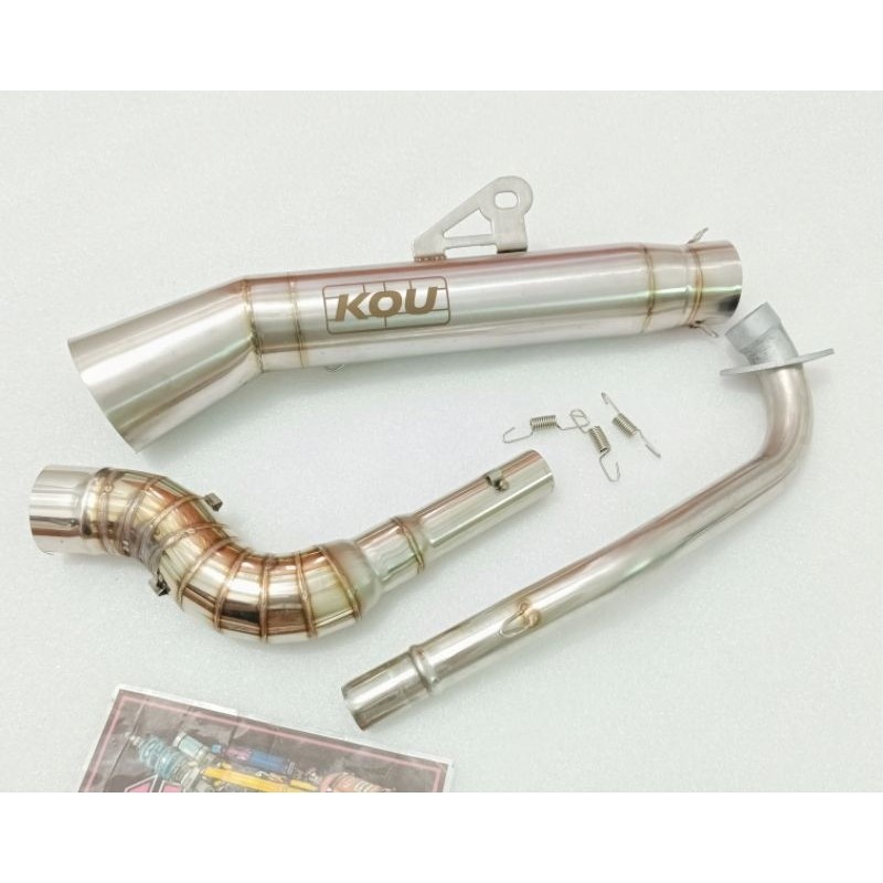 Jual Open spec kou super open Exhaust pipe for wave 100 110 125 xrm ...