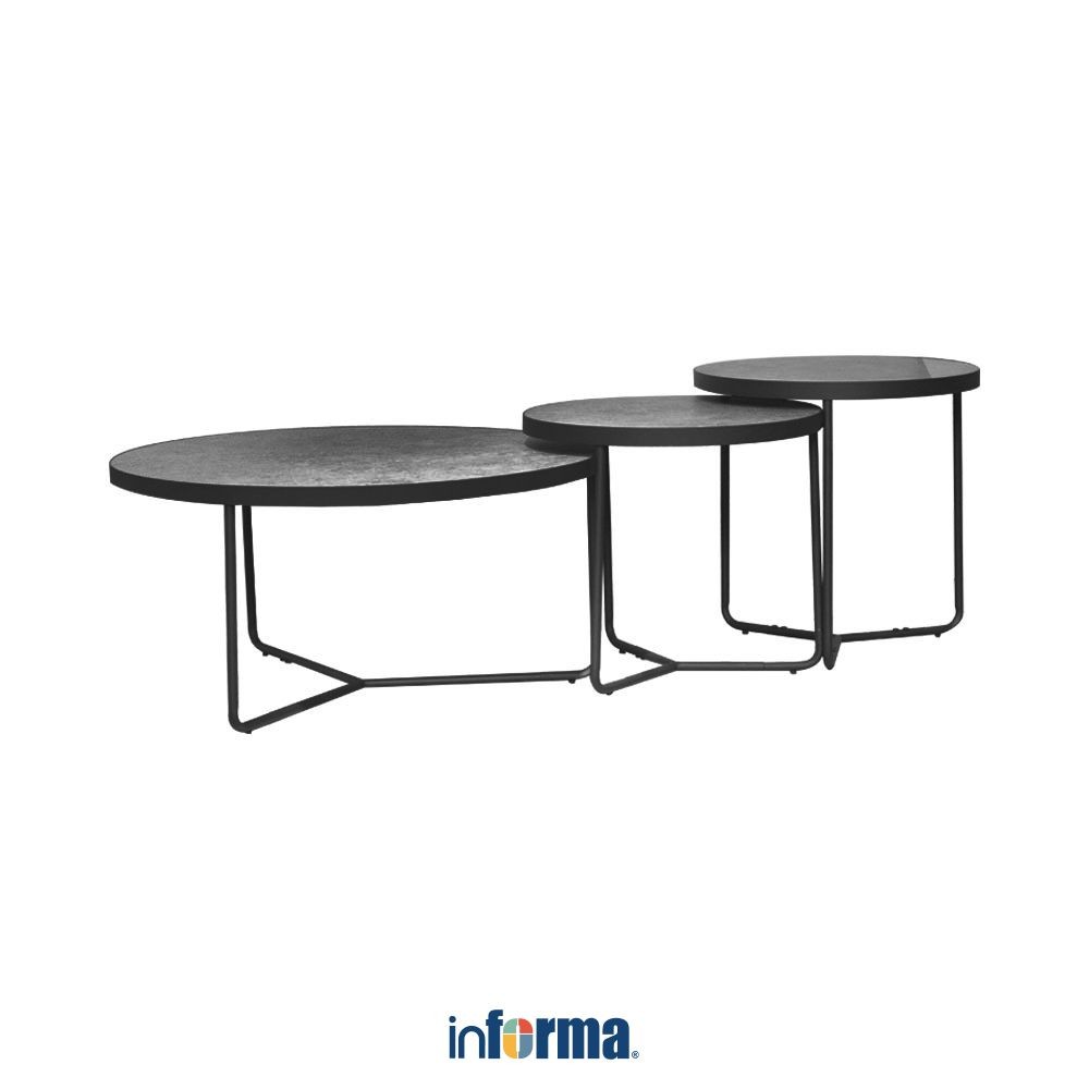 Jual Informa Set 3 Pcs Martian Meja Tamu & Meja Sisi - Abu-Abu Coffee ...