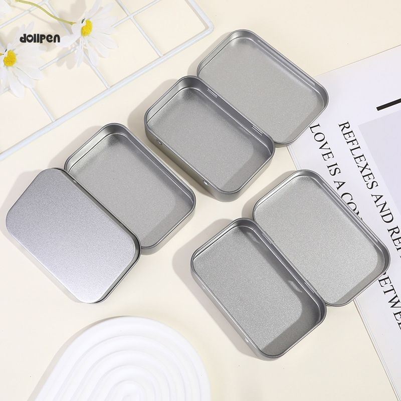 Jual Flip Cover Silver Kotak Besi Kecil Kotak Penyimpanan Persegi ...