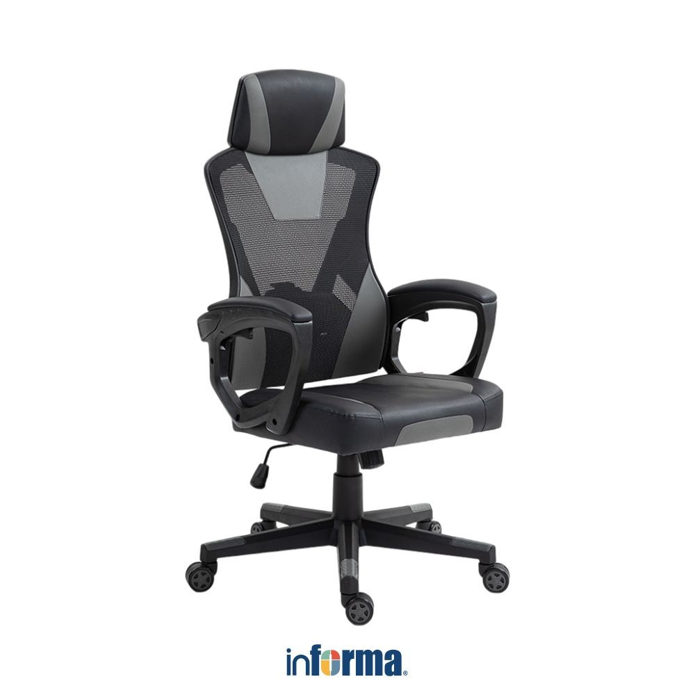 Jual Informa Travis Kursi Gaming - Abu-Abu/Hitam Gaming Chair Tempat ...