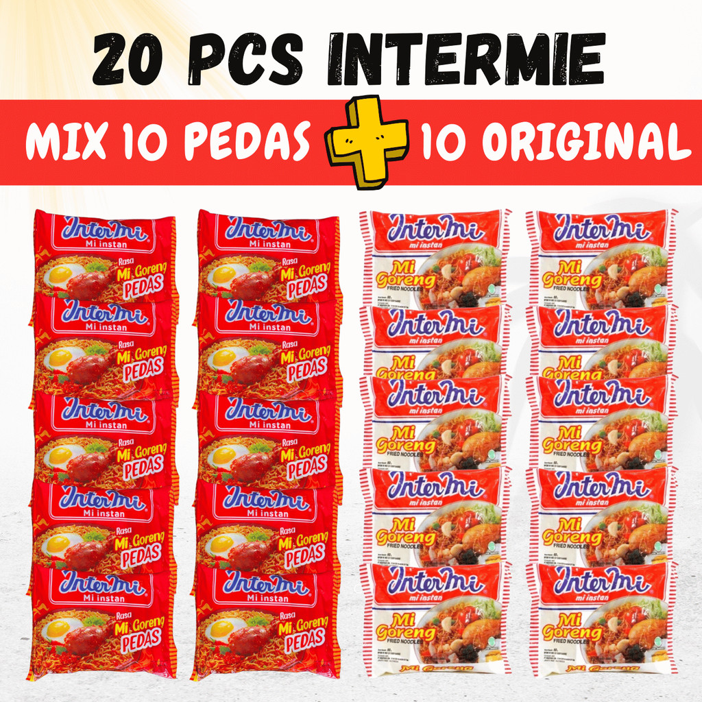 Jual 20 PCS INTERMI GORENG, PEDAS, MIX INTERMI MIE VIRAL PEDAS | Shopee ...
