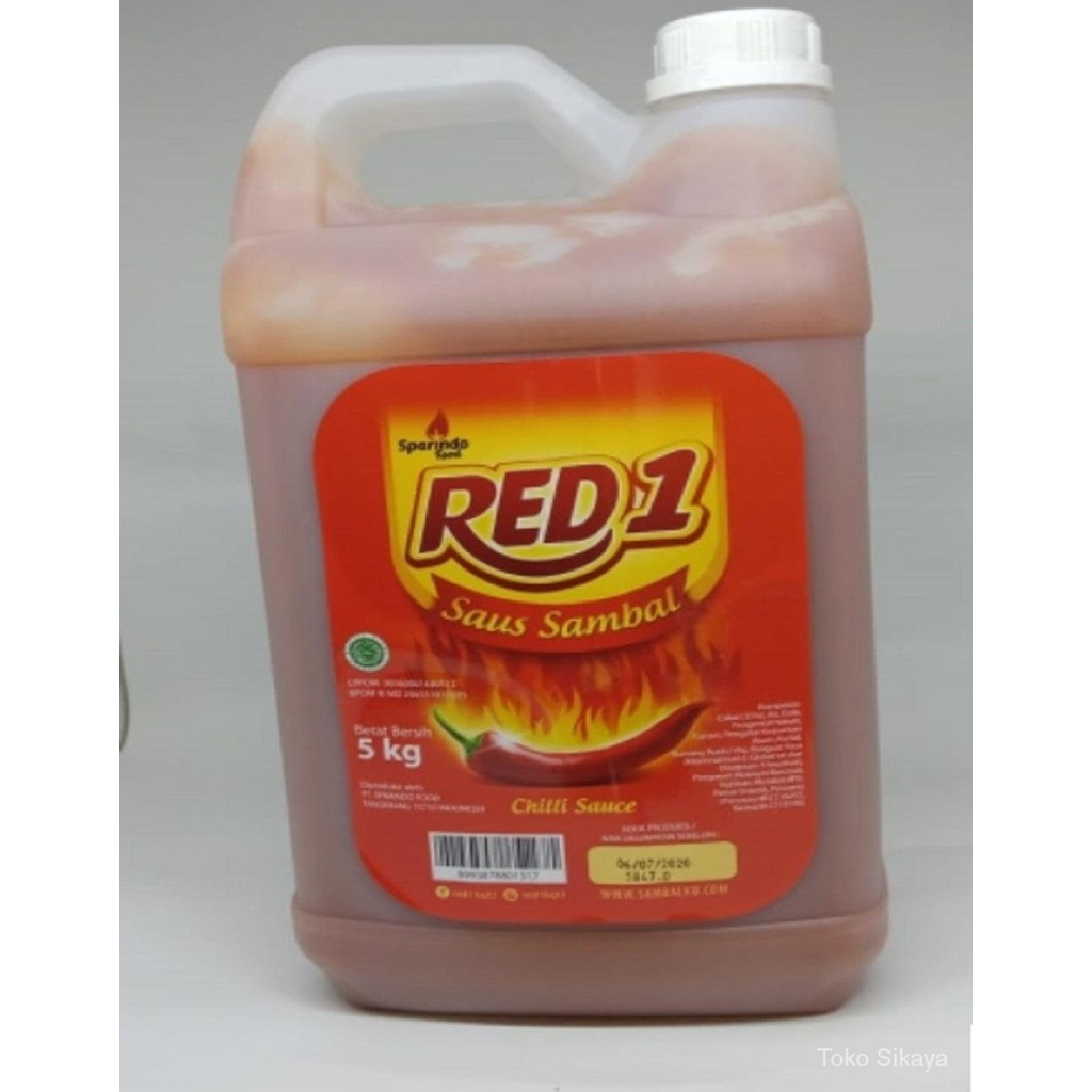 Jual SAOS SAUS SAMBAL CABE PEDAS RED 1 JERIGEN 5KG | Shopee Indonesia