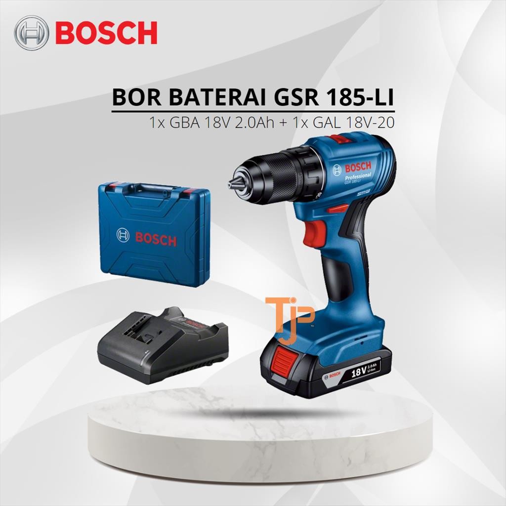 Jual BOSCH Mesin Bor Baterai/Impact Drill Cordless GSR 185-Li 18V 1 ...