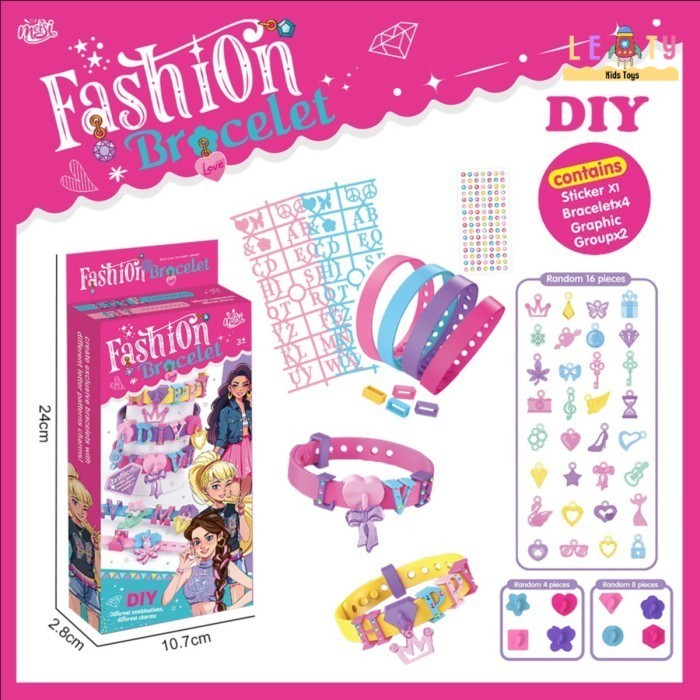 Jual Mainan Gelang Anak Perempuan Meronce Manik Kerajinan Anak DIY 3D ...