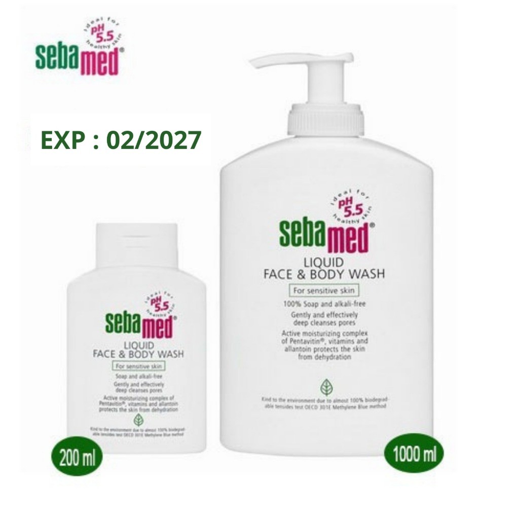 Jual SEBAMED Liquid Face and Body Wash Sabun Mandi Cair Kulit Sensitif ...