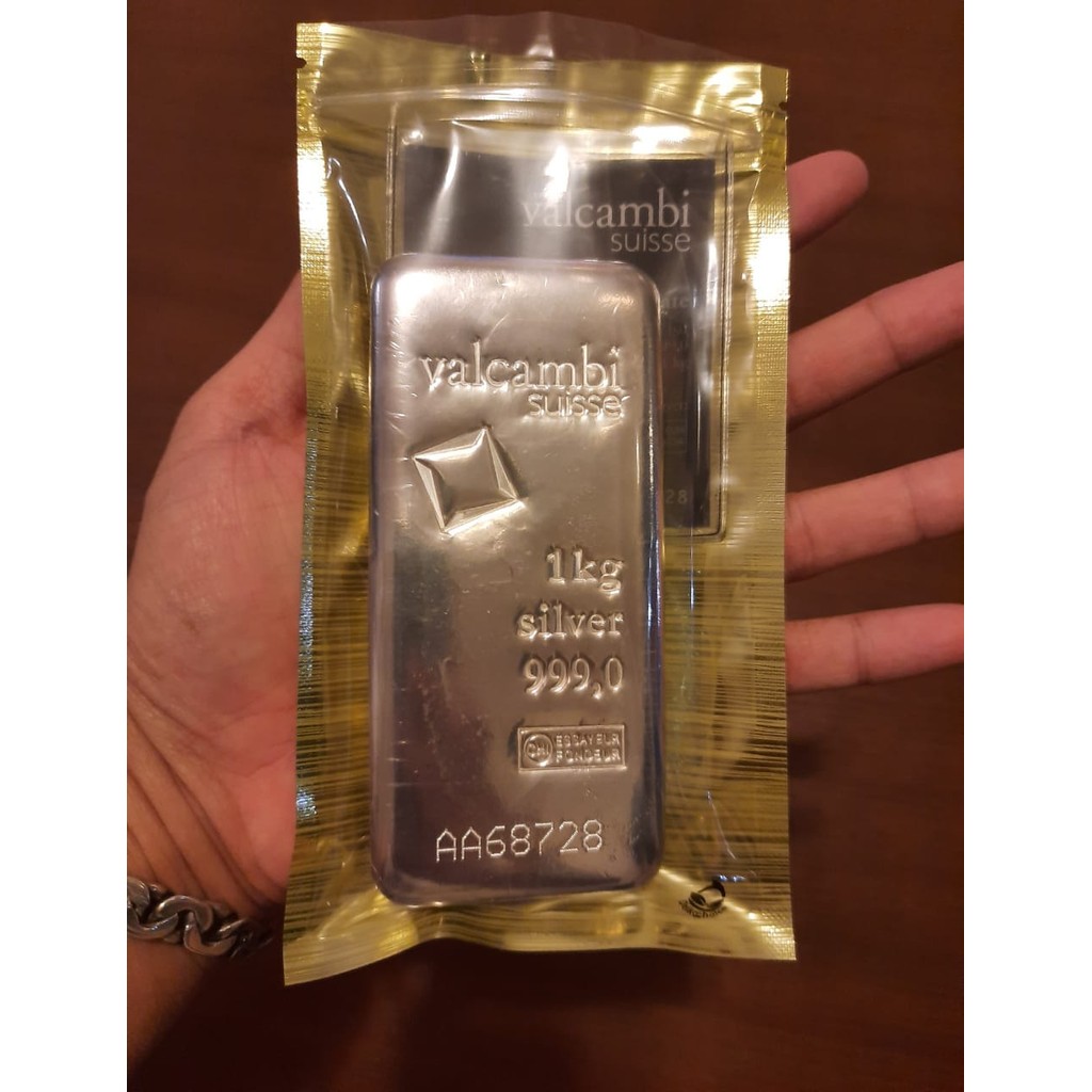 Jual Logam Mulia Perak Valcambi 1Kg, Perak Bullion 1 Kilogram ...