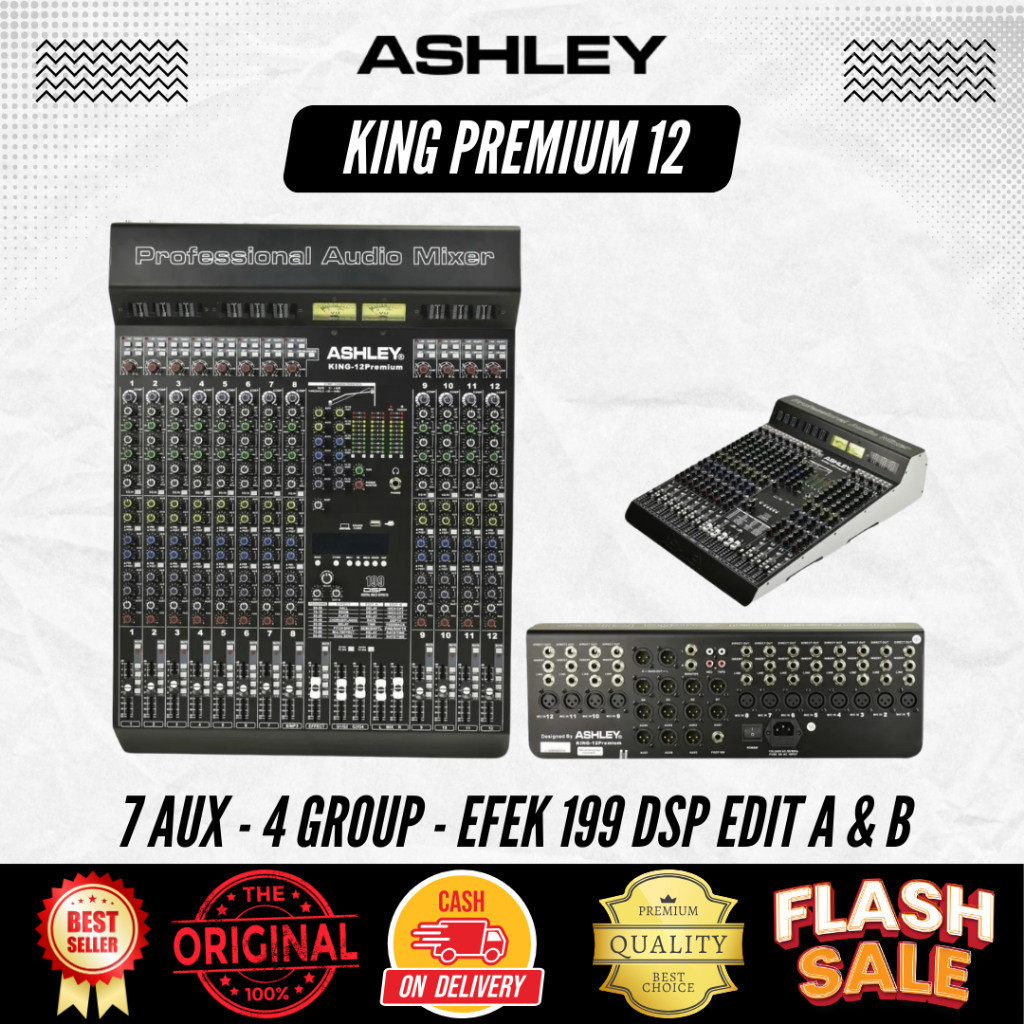 Jual Mixer Ashley 12 Channel Ashley King 12 Premium | Shopee Indonesia