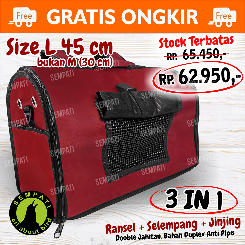 Jual SEMPATI TAS KUCING PET CARGO 3 IN 1 POLOS SEMPATI TAS GENDONG ...
