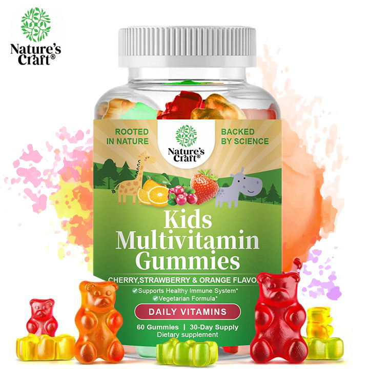 Jual Kids Multivitamin Gummies Supplements vitamins A B C D E minerals ...