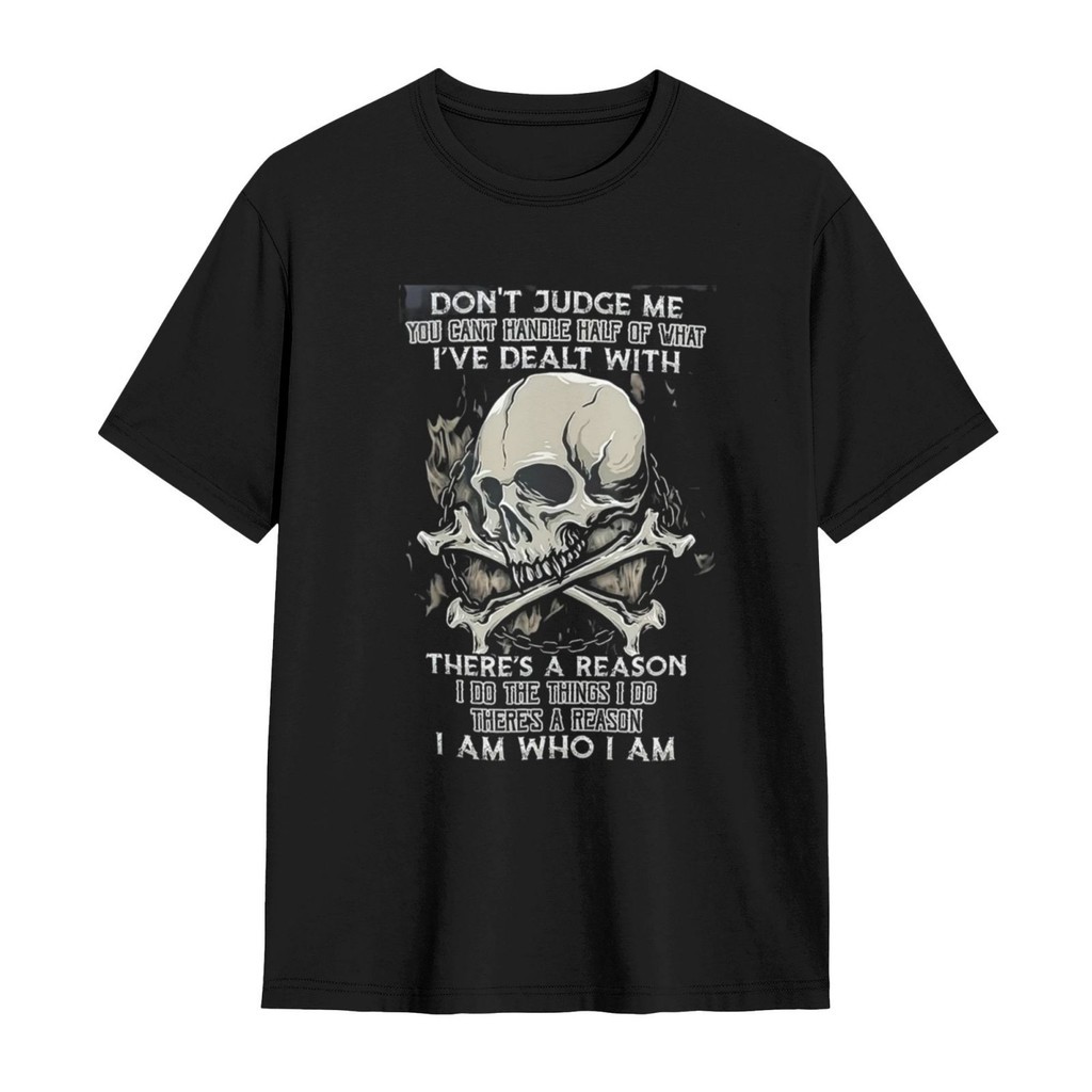 Jual Baju Kaos Skull With Crossed Bones, Chains Katun Unisex Lengan ...