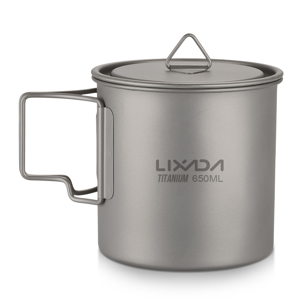 Jual Lixada Ultralight Titanium Cup Mug 300/350/550/650ml Outdoor Water ...