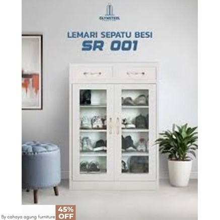 Jual Lemari / Rak Sepatu Besi - Olympic Olymsteel SR 001 - Shoe Rack - plus rakit | Shopee Indonesia