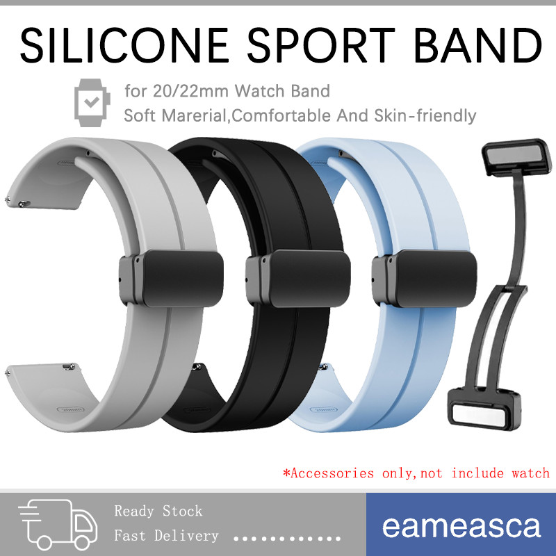 Jual 22mm 20mm Quick Release Rubber Band for Smartwatch Samsung Galaxy ...